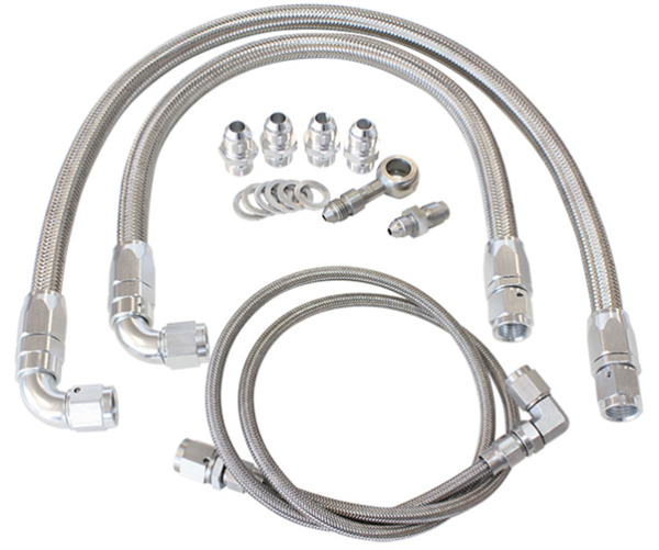 AF30-1002 Turbo Oil Line & Water Feed Line Kit Suit Nissan SR20 S14 and ...